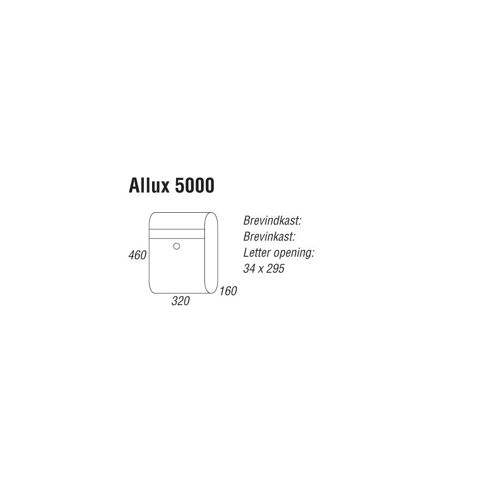 Brievenbus Allux 5000 wit - Brievenbusdirect.nl