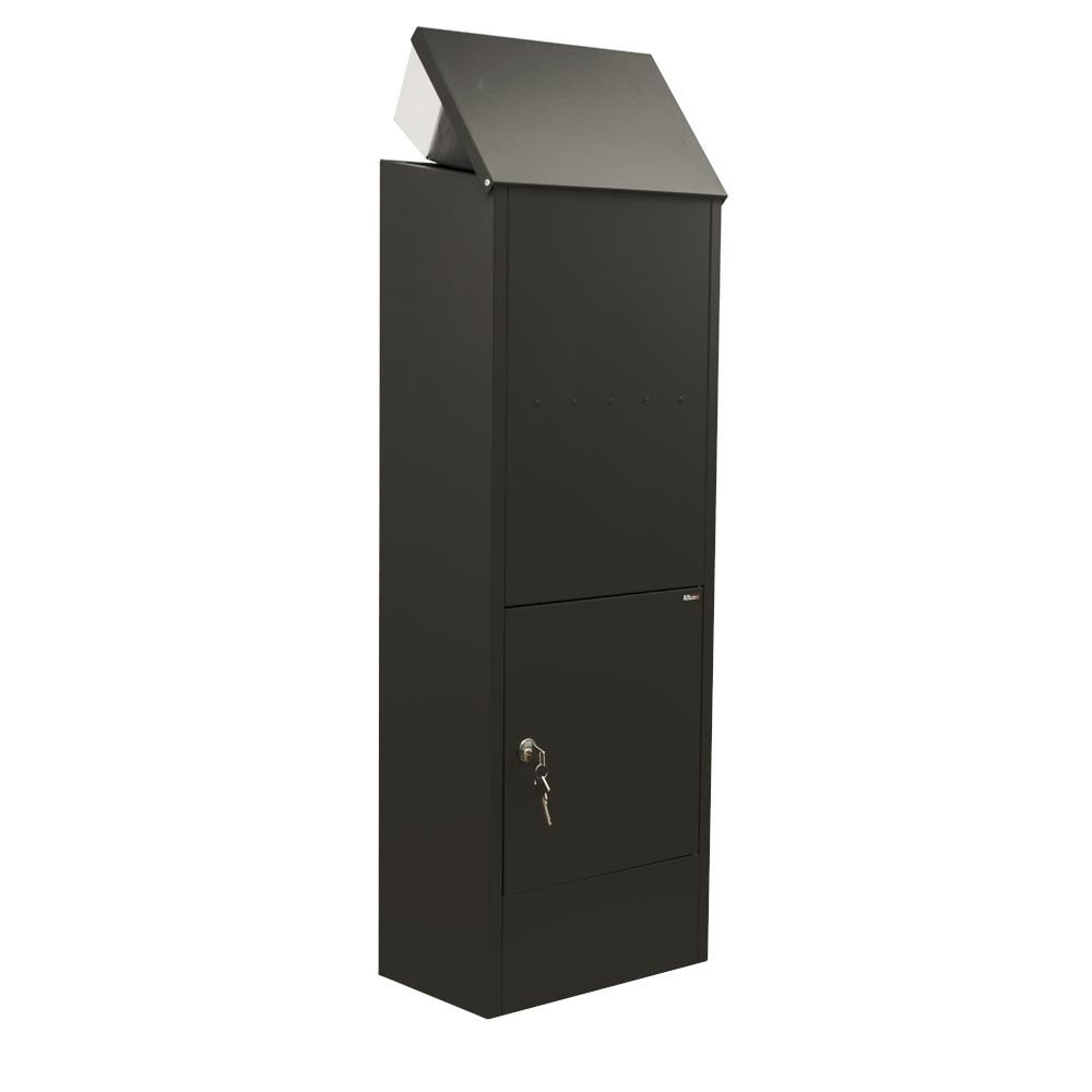 Pakketbrievenbus Allux 600 met achteruitname zwart kopen ...