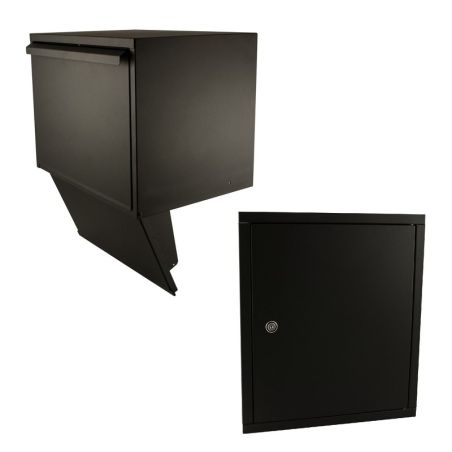 STOER! Inbouw pakketbrievenbus compleet - zwart - Brievenbusdirect.nl