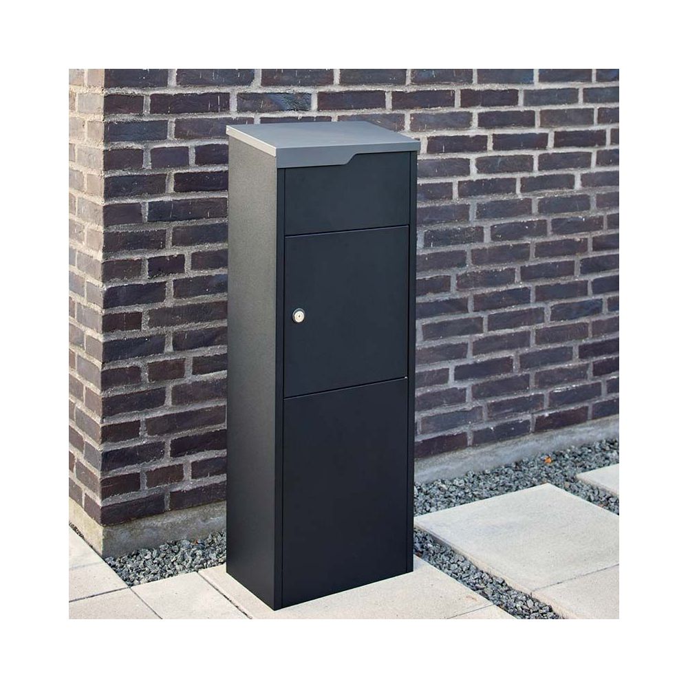Pakketbrievenbus Allux 650 supreme zwart/antraciet klep ...
