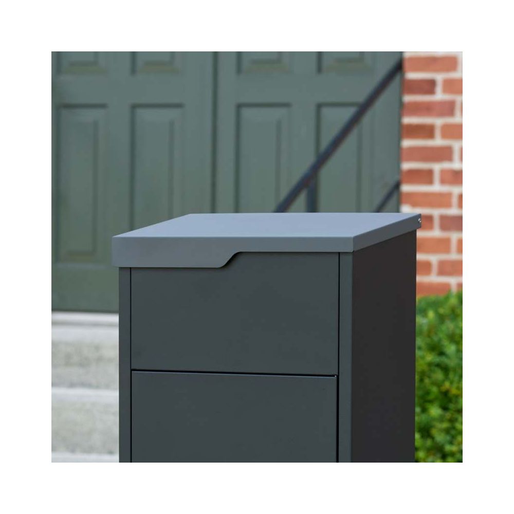 Pakketbrievenbus Allux 650 supreme zwart/antraciet klep ...