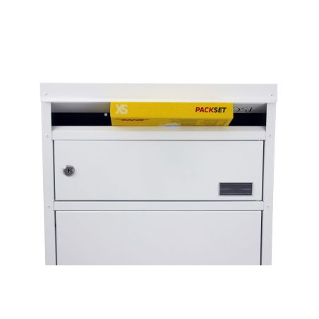 Brievenbus met pakketvak SafePost 65 - wit - Brievenbusdirect.nl