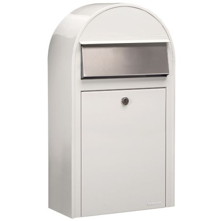 Brievenbus Bobi Grande S (slim) - wit - Brievenbusdirect.nl