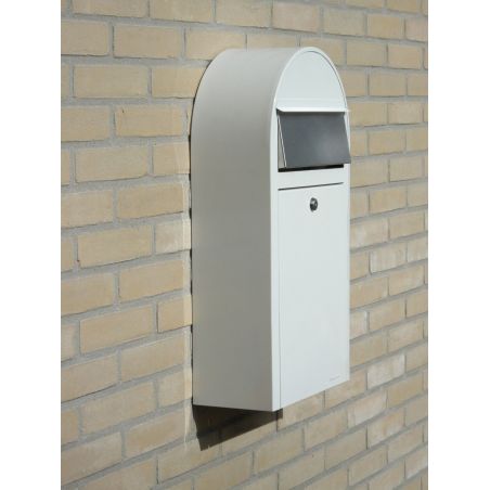 Brievenbus Bobi Grande S (slim) - wit - Brievenbusdirect.nl