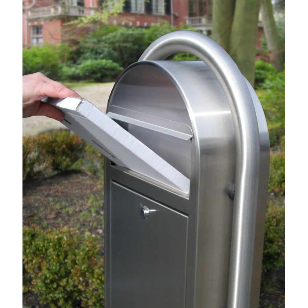 Brievenbus Bobi Grande S (slim) - RVS - Brievenbusdirect.nl