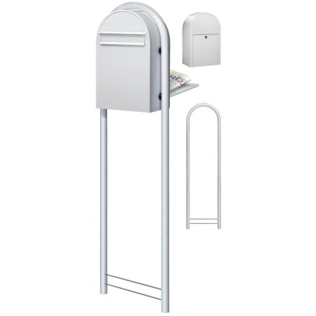 Brievenbus Bobi Classic B (back) - wit - Brievenbusdirect.nl