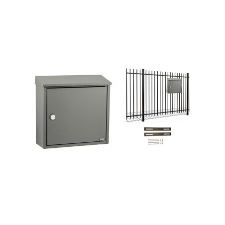 Hekbrievenbus Allux 400 - antraciet - Brievenbusdirect.nl