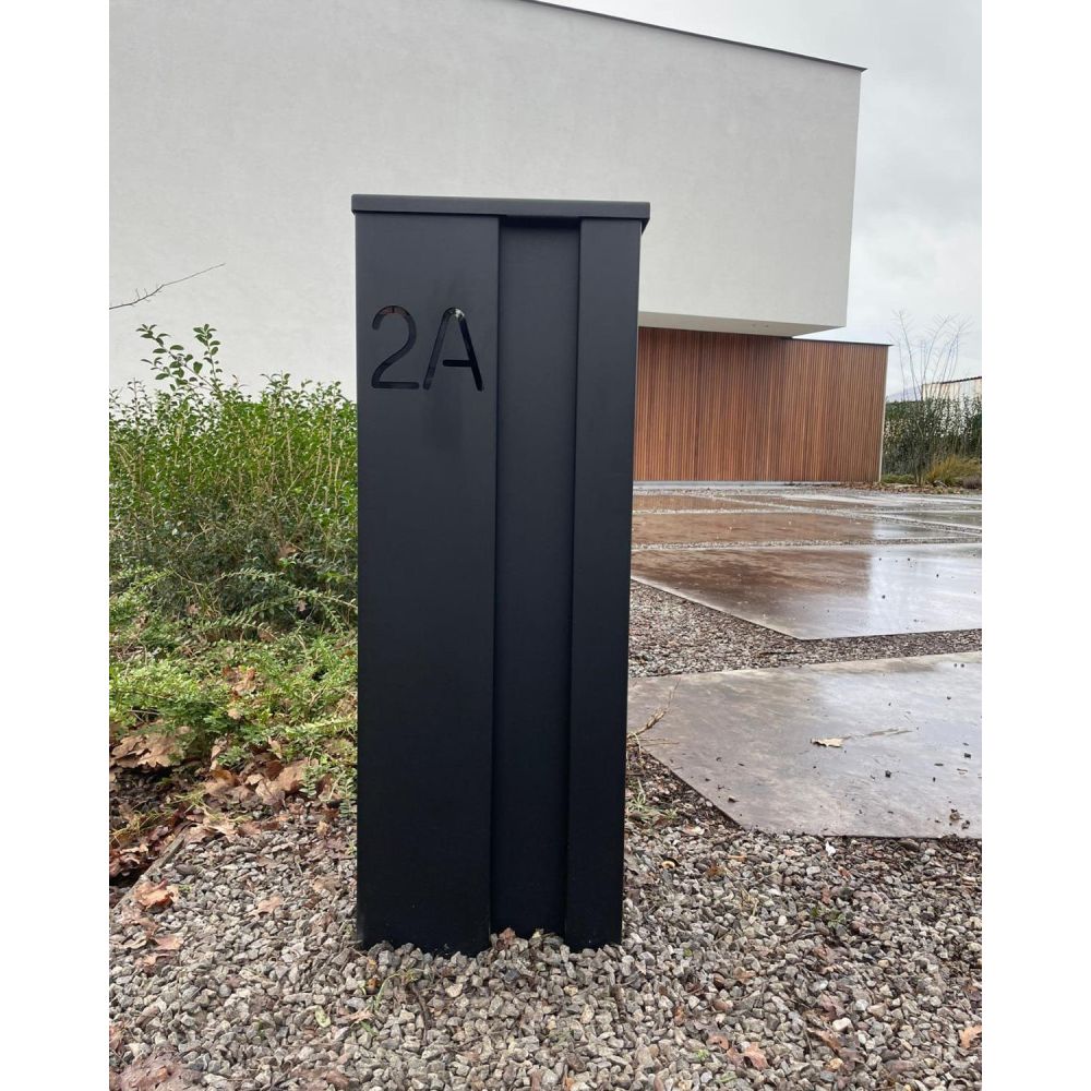 Geroba pakketbrievenbus Collu - Zwart - Brievenbusdirect.nl